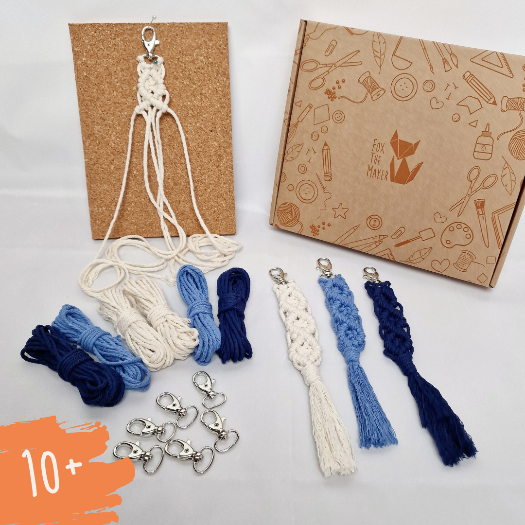 DIY Macrame Keychain Kit with Diamond Pattern – Fox The Maker