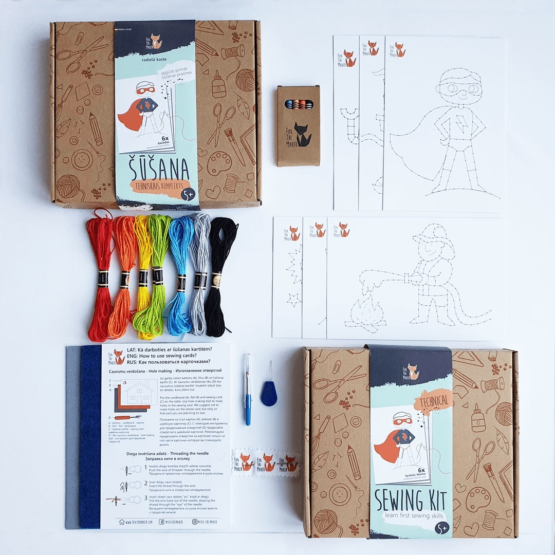 Sewing kits for boys - Craft kits for boys - Fox The Maker